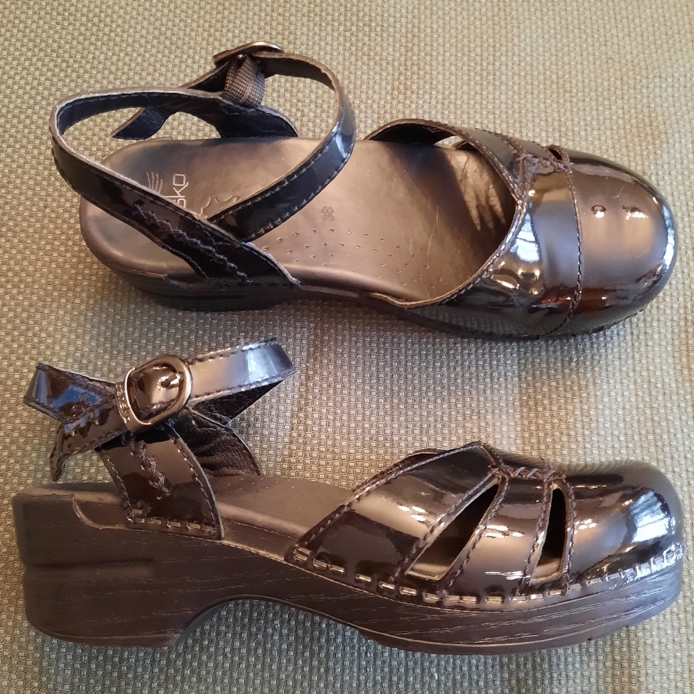 Dansko Patent Leather Clogs - Gem